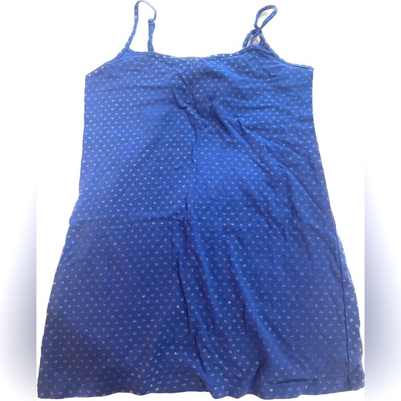 LOFT | Tops | Loft Stretch Cotton Royal Blue Silver Star Cami Tank Xs ...